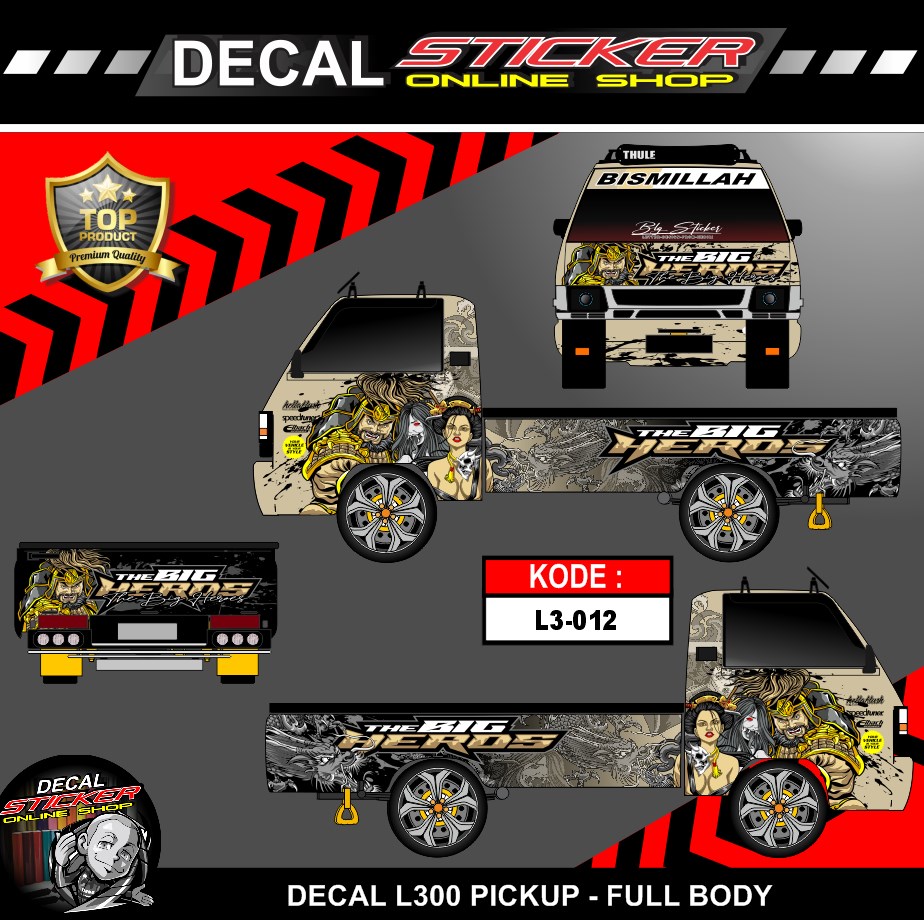 stiker pick up l300 full body design keren | Lazada Indonesia
