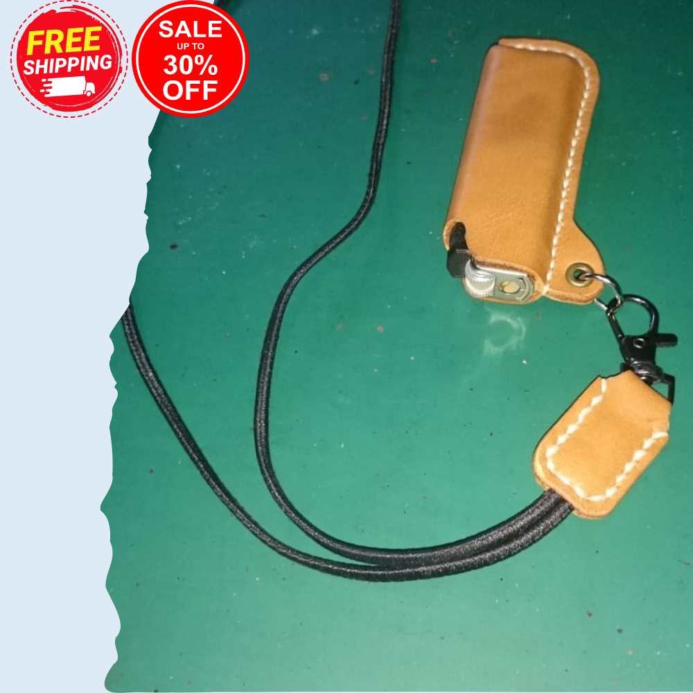 Gantungan korek, silikon korek gas, wadah korek gas kulit asli model ...