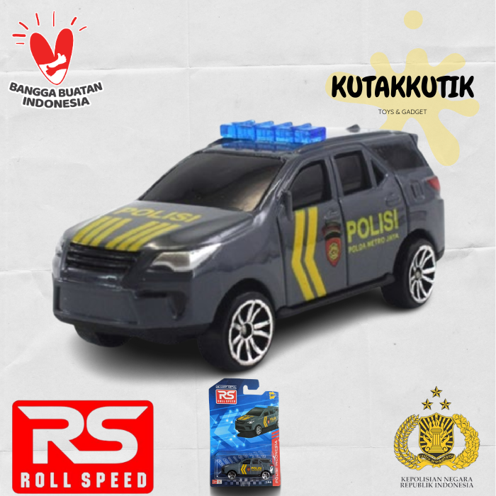Mainan Mobil Polisi Indonesia Diecast RS Roll Speed 1:64 Mobil Patwal ...