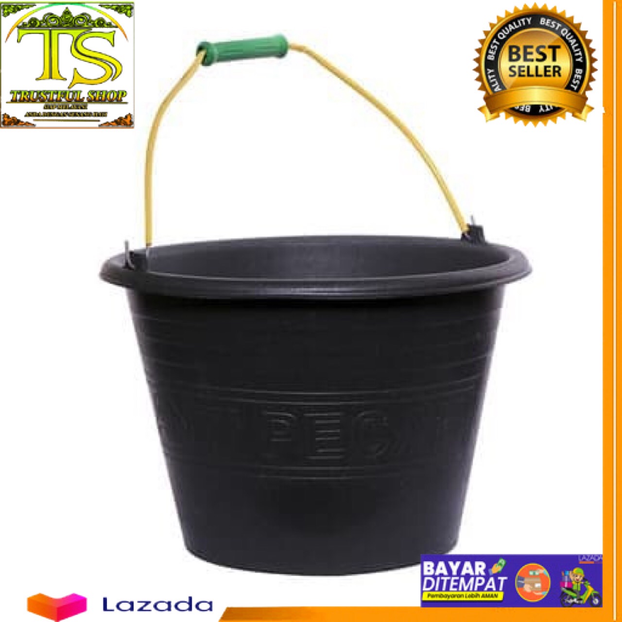 Termurah !! Ember cor hitam 18 ember plastik tebal | Lazada Indonesia
