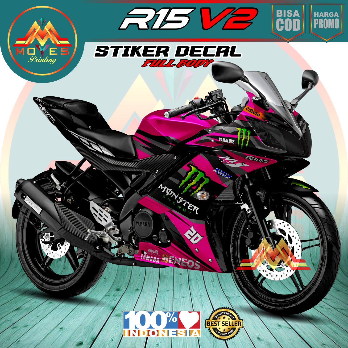 ⭐⭐⭐⭐⭐BISA COD. Decal Sticker Motor R15 Decal Striping R15 V2 Variasi ...