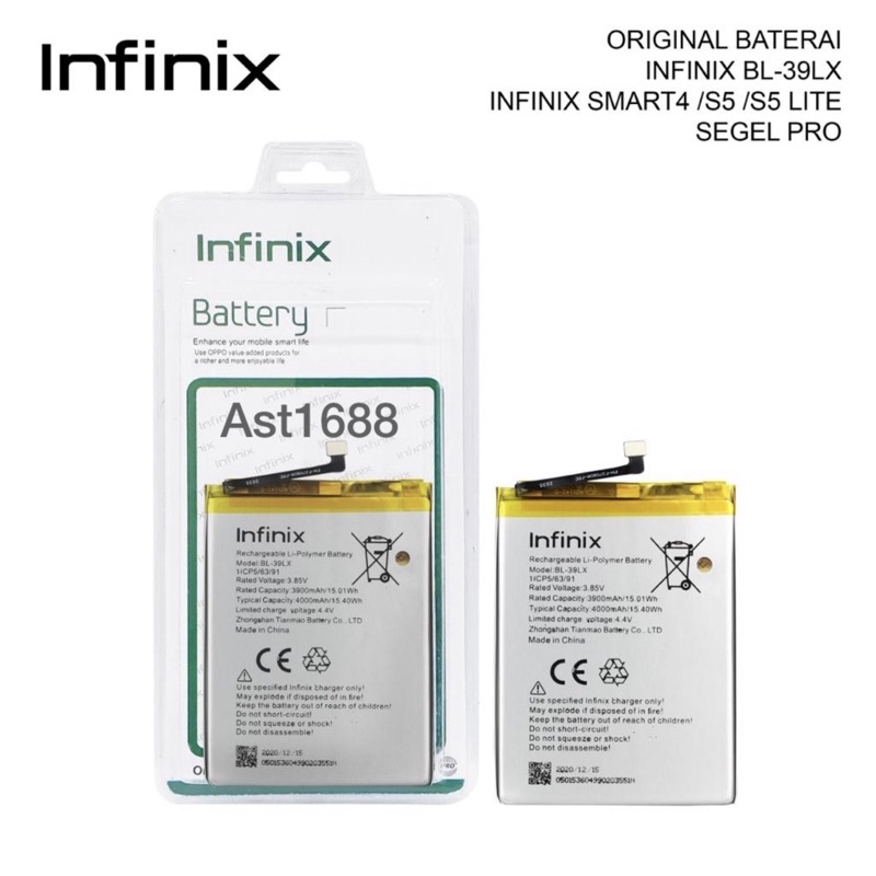 Baterai infinix BL-39LX Bat Smart 4 / S5 / S5 Lite BL39LX Batre Tanam ...