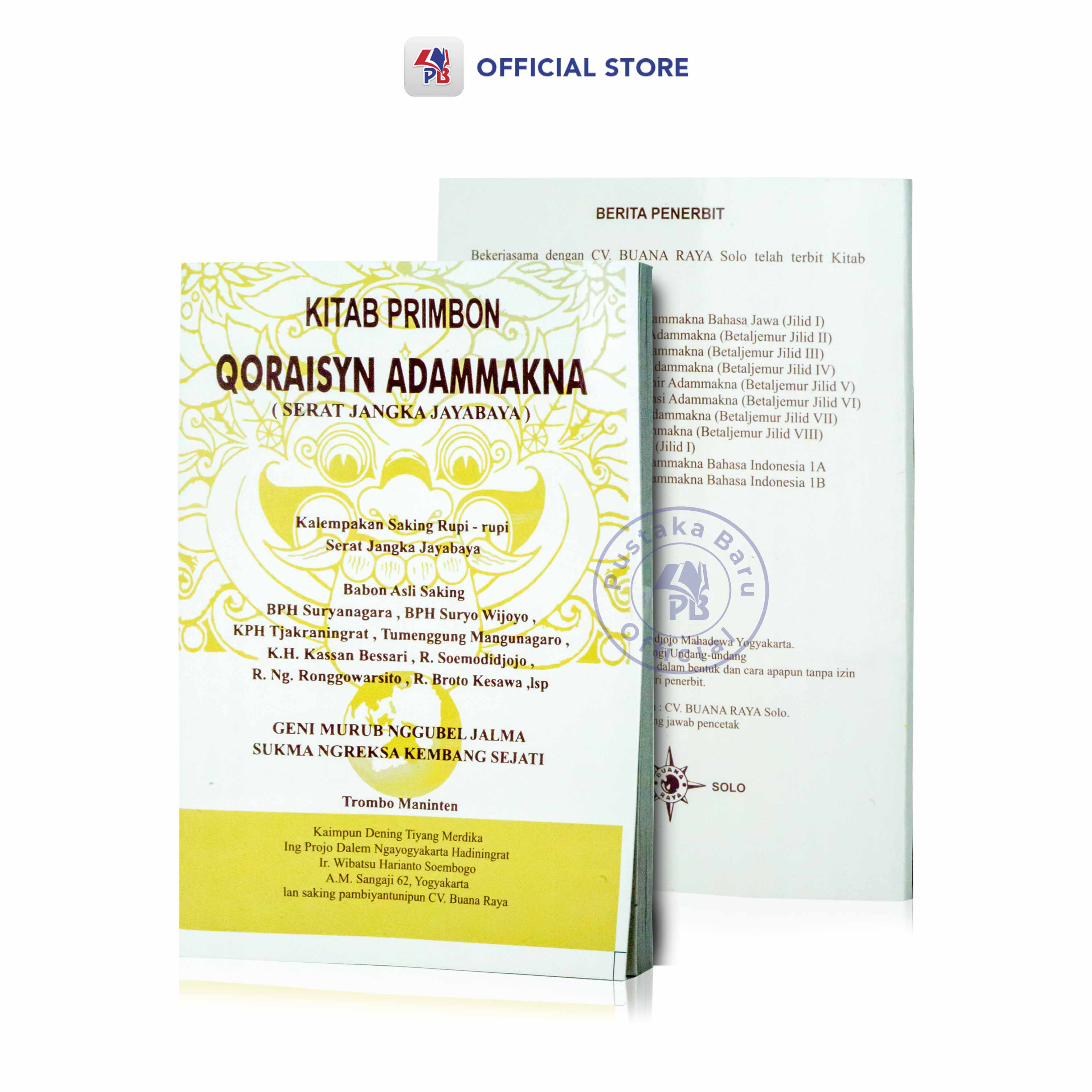 Buku Primbon Jawa Lengkap : Kitab Primbon Qoraisyn Adammakna (Serat ...