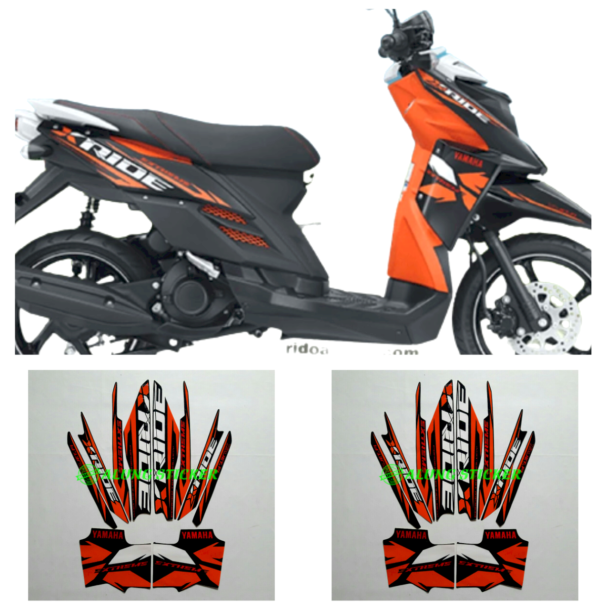 STRIPING STIKER LIS LES BODY MOTOR YAMAHA X RIDE XRIDE X-RIDE TAHUN ...
