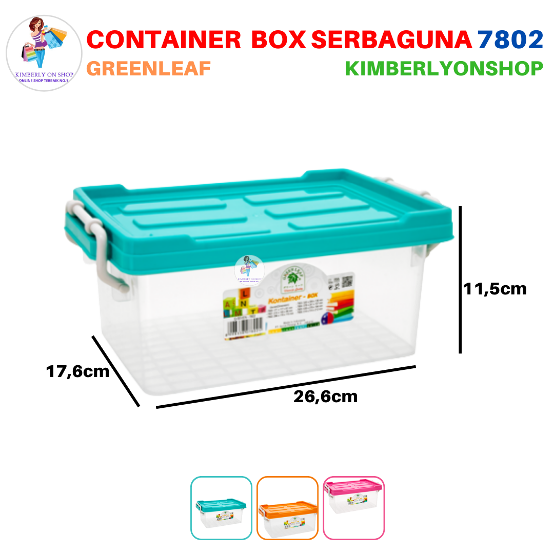Box Container 3,1 Liter 7802 Q SEVEN BOX Green Leaf | Lazada Indonesia