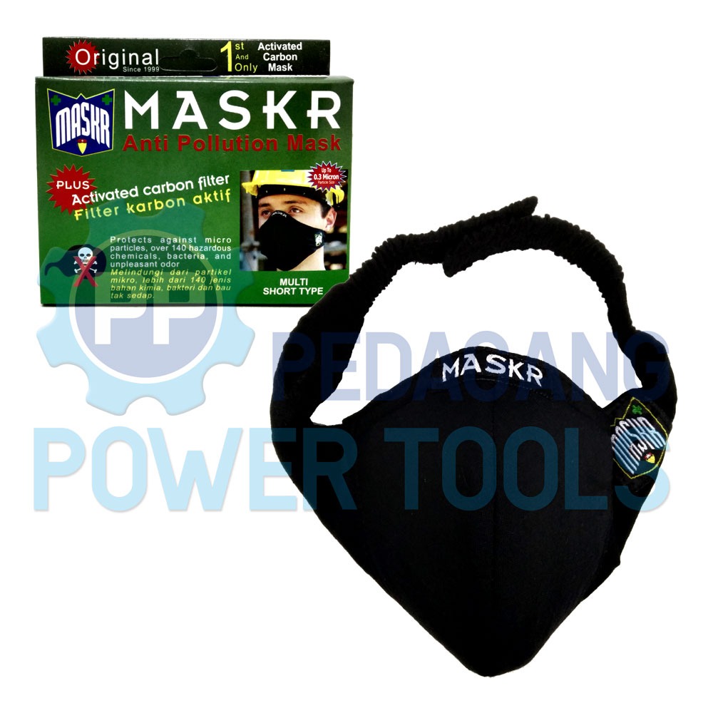 MASKR CARBON FILTER SHORT MASK BUFF MASKER MOTOR ANTI DEBU ASAP POLUSI ...