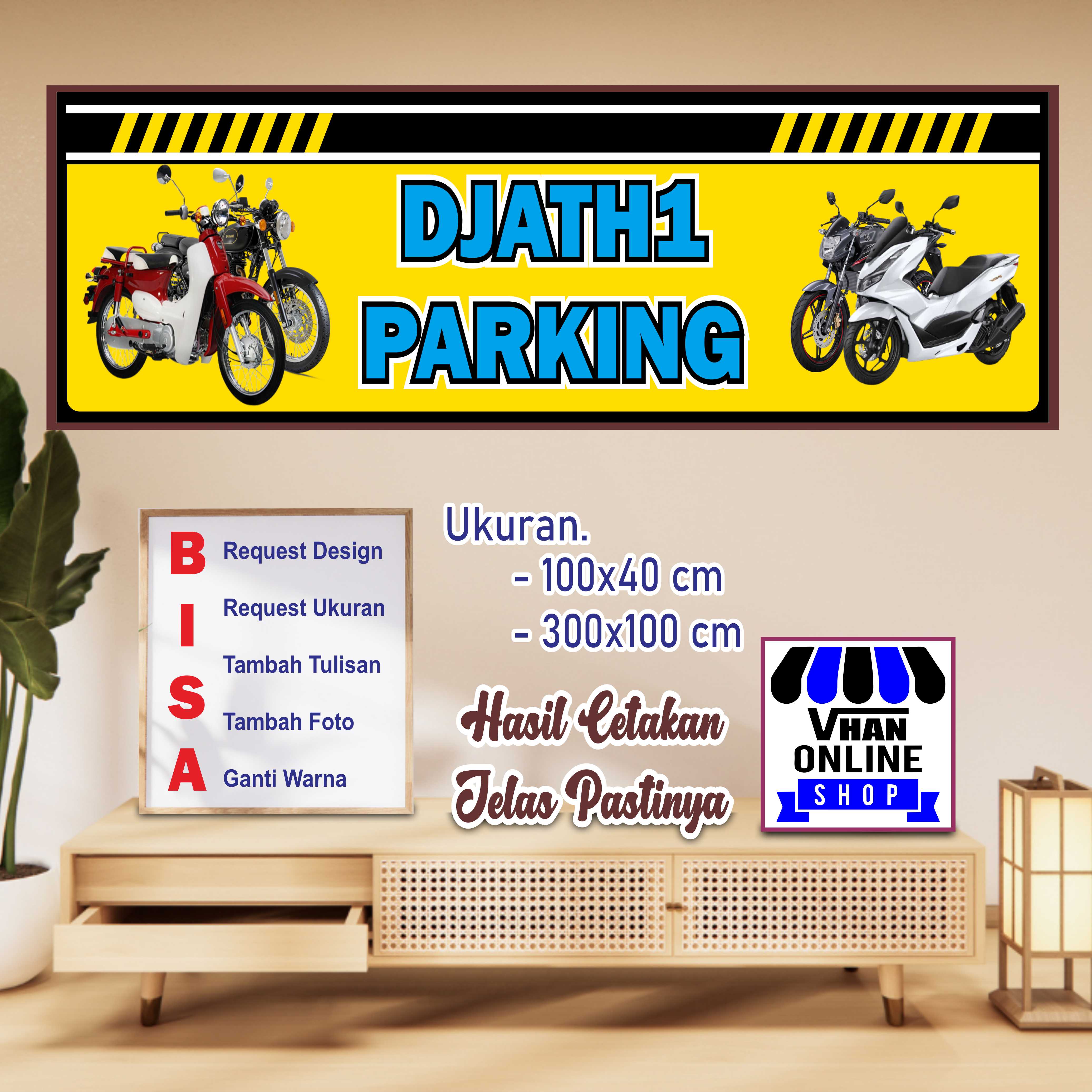 Cetak Spanduk Banner Untuk Tempat Parkir Motor dan Mobil | Lazada Indonesia