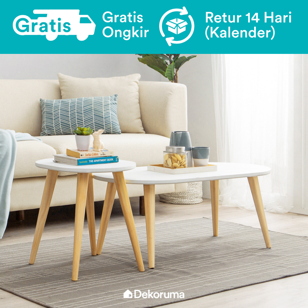 Dekoruma Lotta Set Meja Ruang Tamu Minimalis - 2 Coffee Table ...