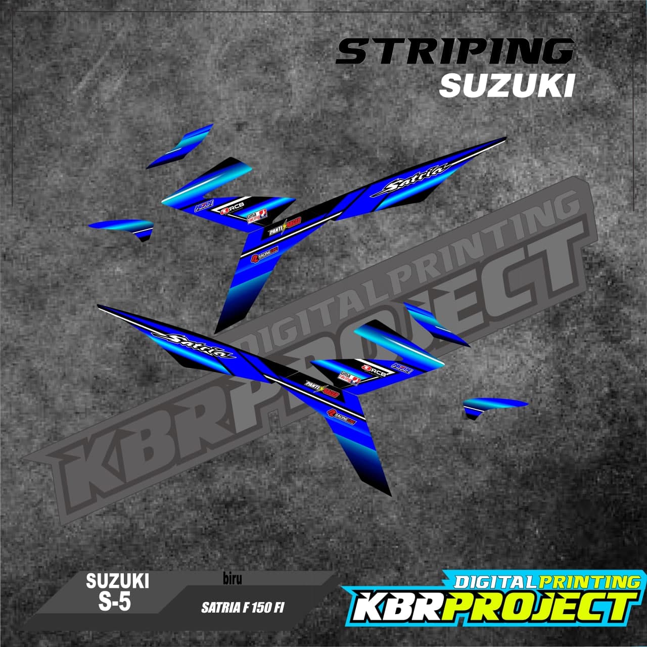 Satria f 150 fi striping satria f 150 fi motor suzuki motor sticker ...