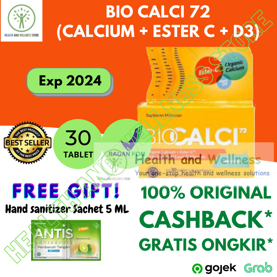 BIOCALCI 72 BIO CALCI 72 NON ACIDIC 30 TABLET ORGANIC CALCIUM TULANG ...
