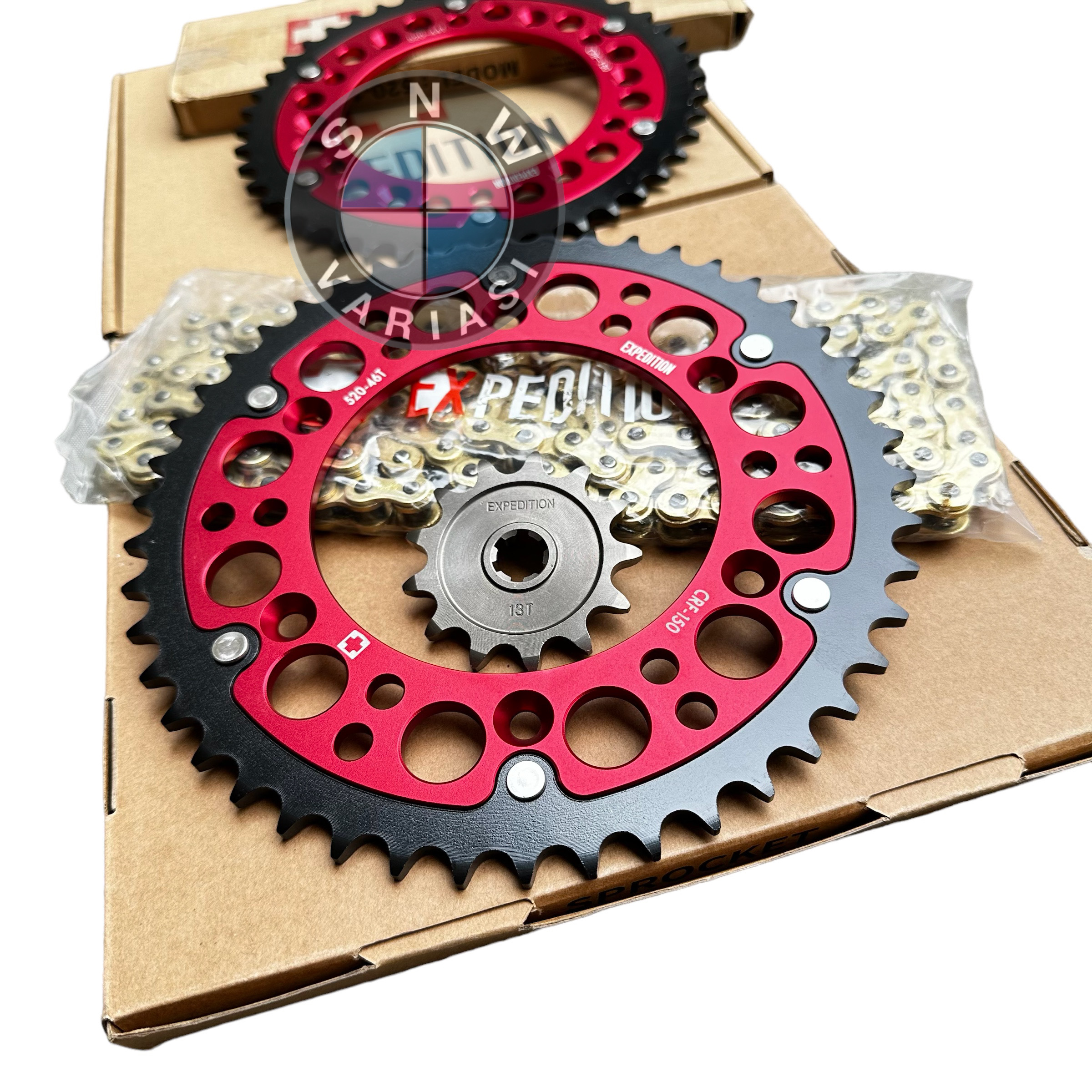 Gear Set CRF 150 CRF 230 520 Expedition almunium Model Roz Supermoto ...