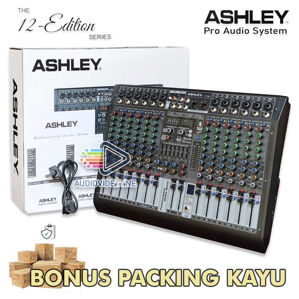 Mixer Ashley 12 Edition Mikser Audio 4 EQ Tone Control 256 Dsp Efek Vokal Digital Free Packing ...