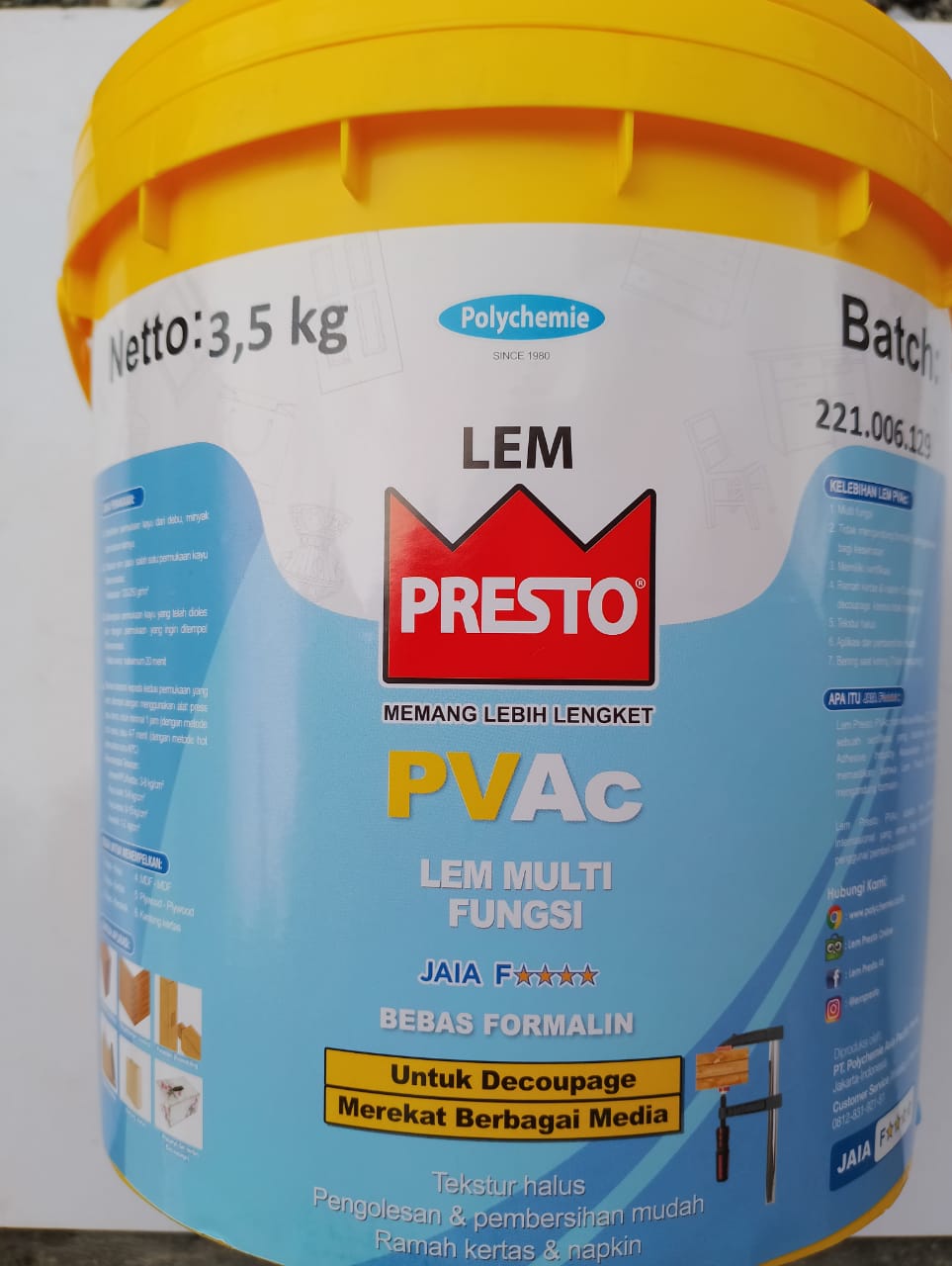 Lem Presto Psa Karpet Wallpaper kertas pvc triplek | Lazada Indonesia