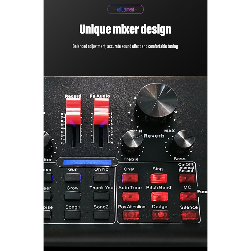 V8X PRO Live การ์ดเสียงเครื่องผสมเสียงบลูทูธ15หลายโหมดเสียงสำหรับ ...