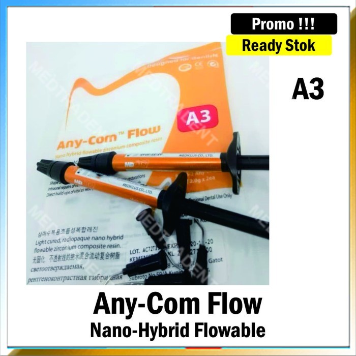 Dental Composite Flow Tambalan Gigi Flow ANY COM 2 g Syringe - A3 ...