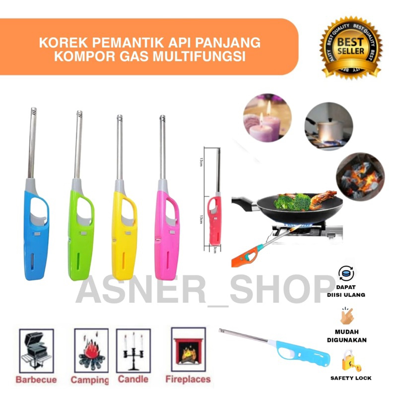 Pemantik Gas / Korek Api Kompor Panjang Dapur Lighter | Lazada Indonesia
