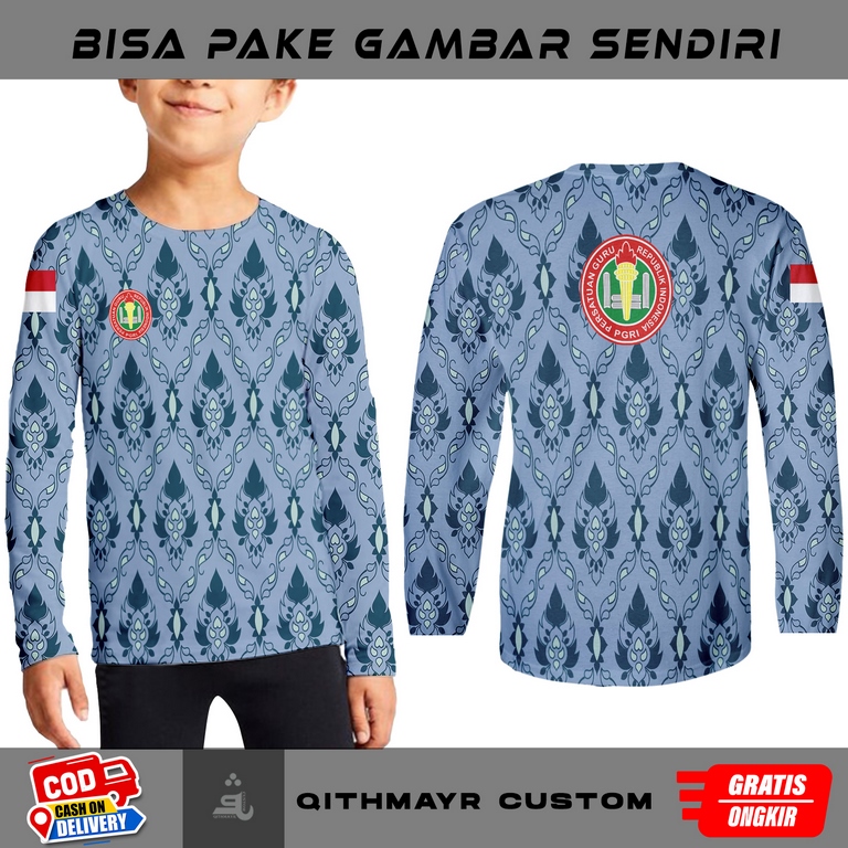 kaos PGRI | baju batik PGRI pria | seragam Fullprint 3D terbaru 2024 ...