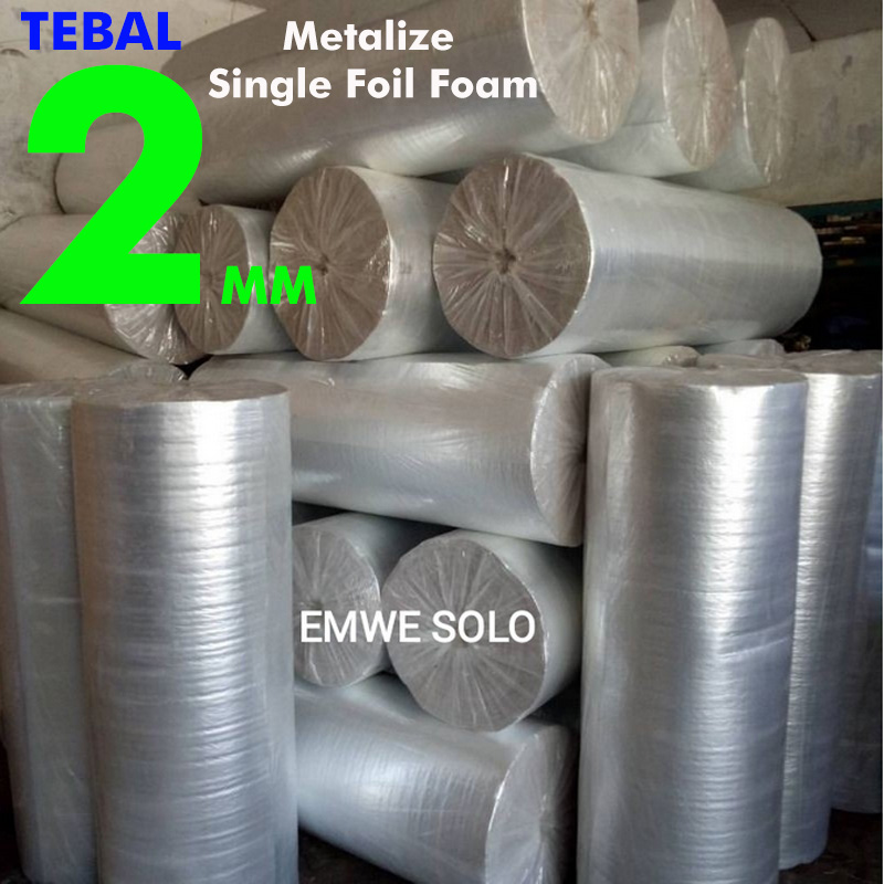 [Per ROLL 50 meter] Busa Thermal 2mm PE poly Foam metalik Aluminium ...
