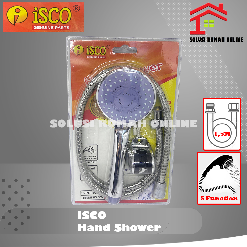 Hand Shower Mandi ISCO 5 Posisi / Set Hand Shower Stainless Bagus ...