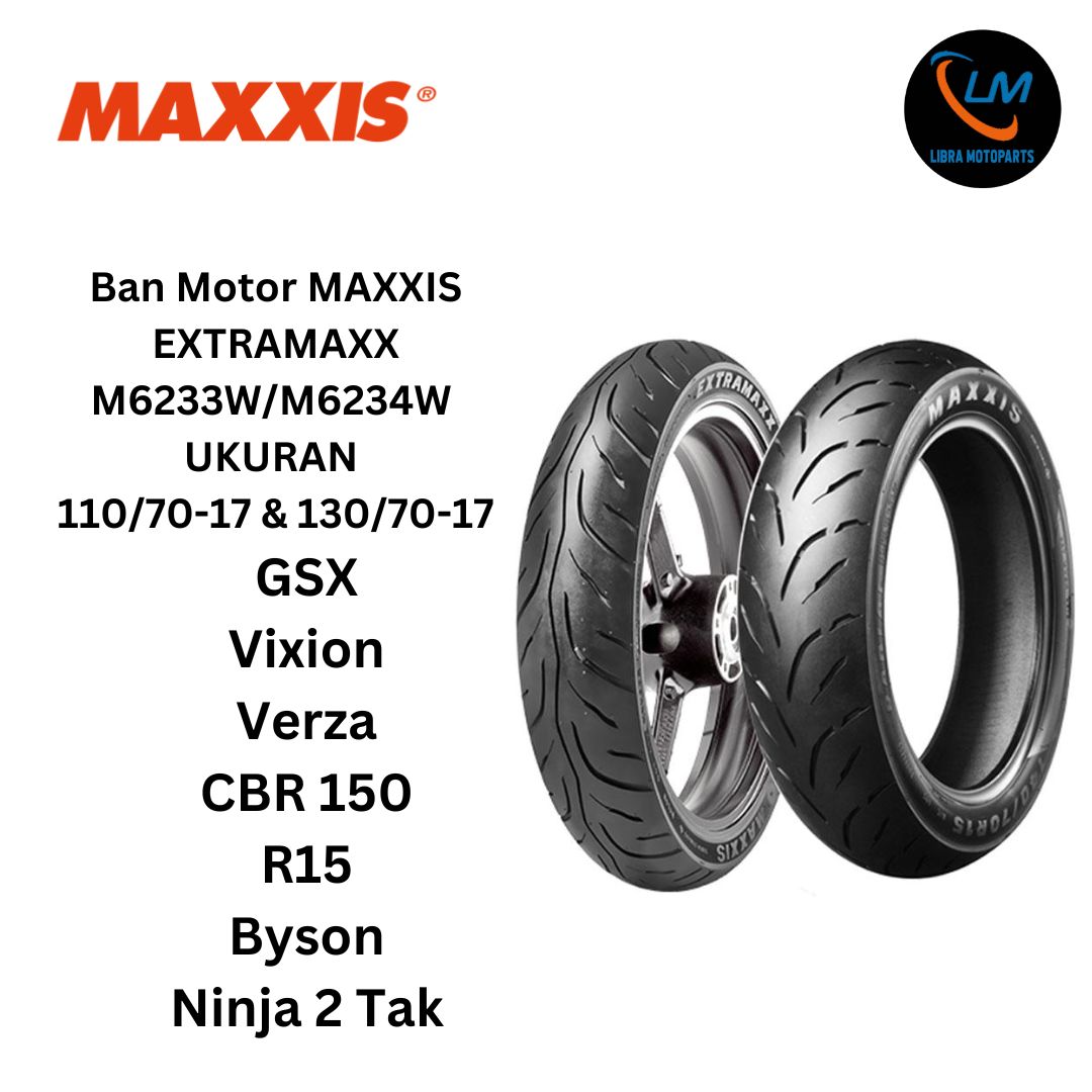MAXXIS Ban Motor Mega Pro Tubeless R17 Uk 110/70-17 & 130/70-17 Verza ...
