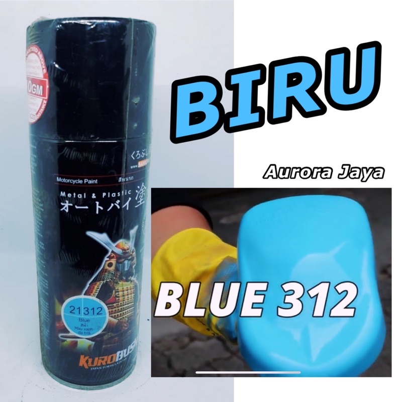 Pilox Samurai Blue 312 Biru Laut Muda Cat Pilok Mengkilap Tahan Bensin 400ml | Lazada Indonesia
