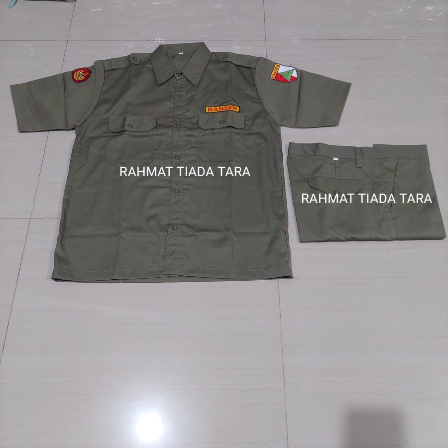 SERAGAM PDH BANSER - kain dril, M | Lazada Indonesia