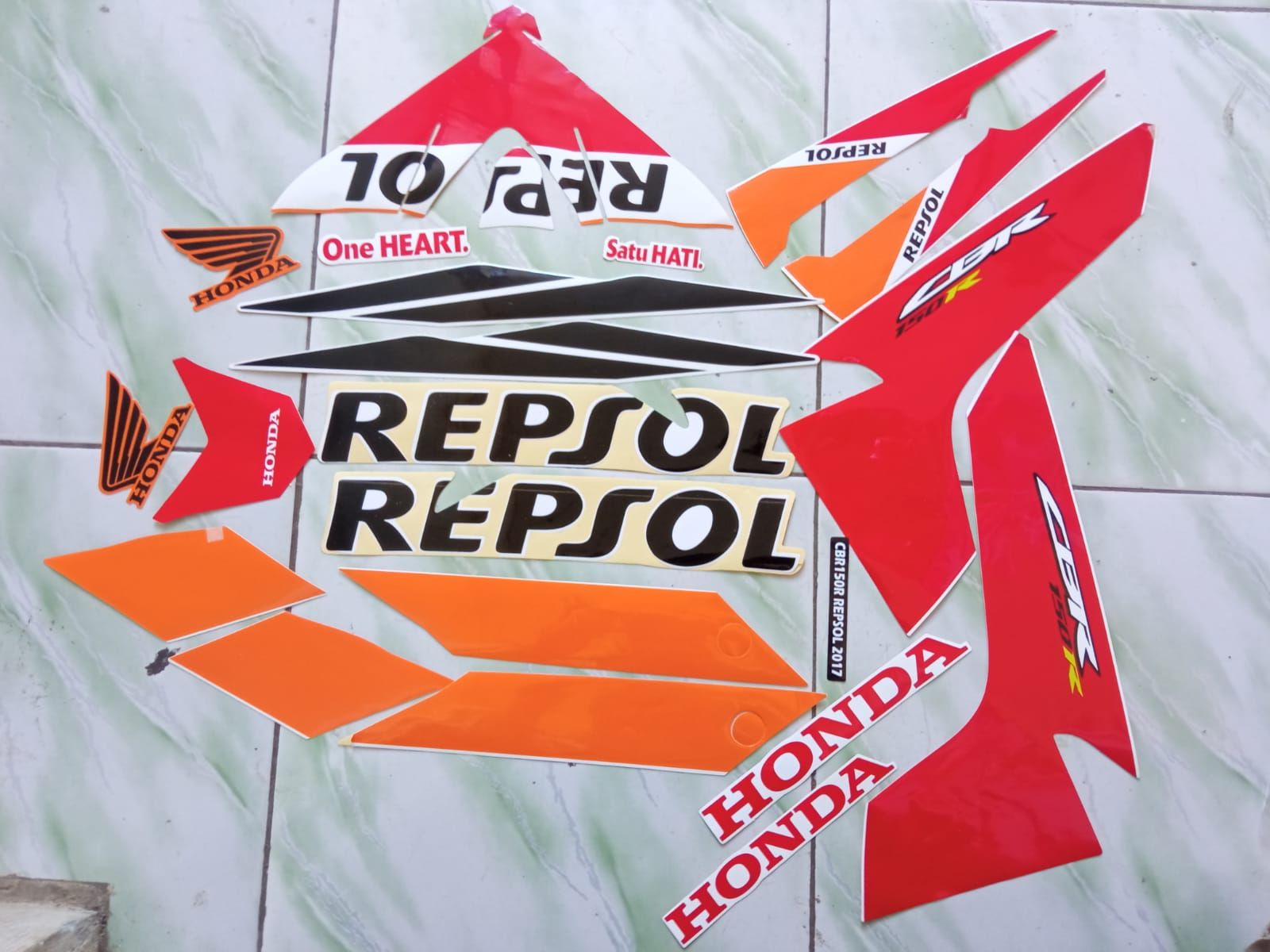 stiker striping honda CBR 150r repsol 2016 2017 2018 | Lazada Indonesia