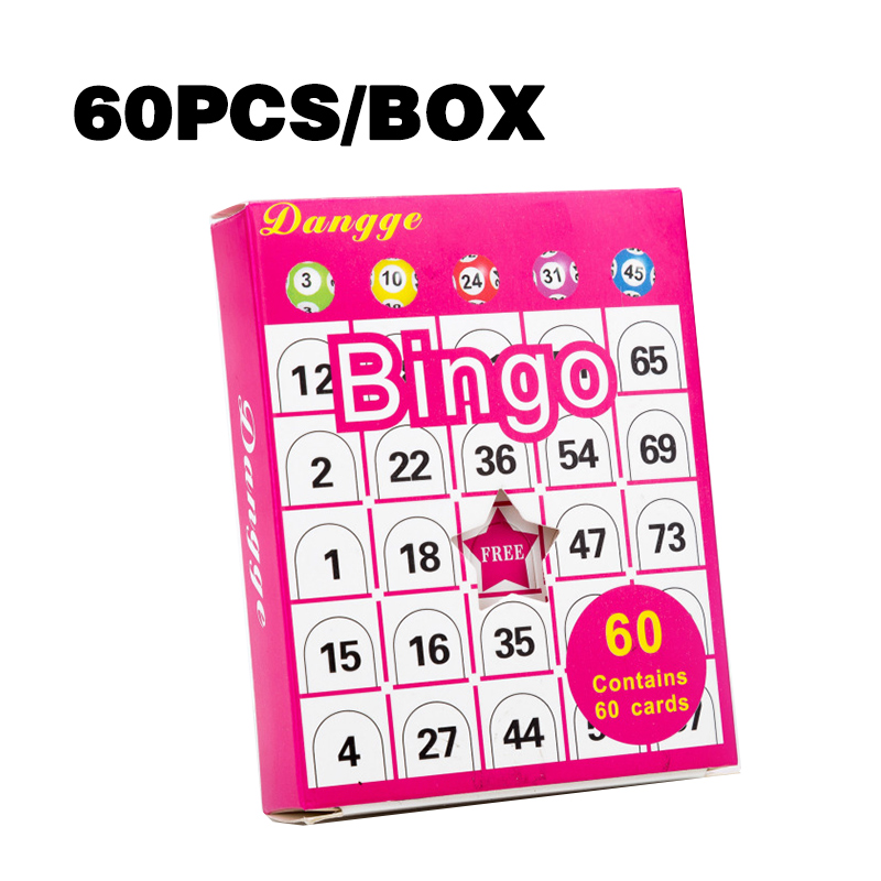 9 Warna Kartu Bingo Ukuran Besar 60 Buah/Kotak Bingo Card Kartu Mainan ...