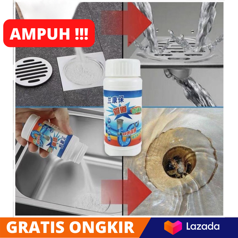 Serbuk Anti Sumbat Pembersih Saluran Pipa Air Dapur Toilet Wastafel WC ...