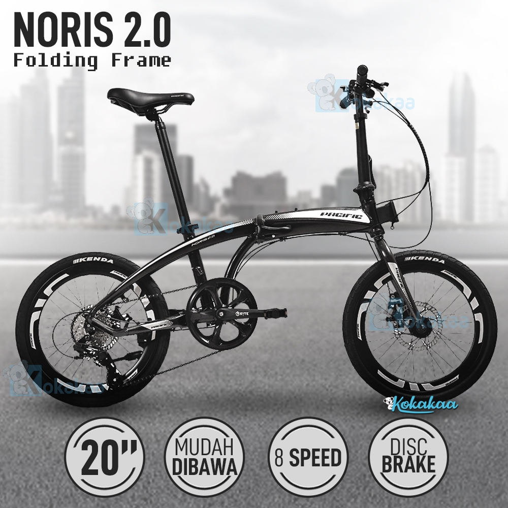 Sepeda Lipat PACIFIC Noris 2.0 Folding Bike 20 Inch - Hitam Khusus DKI ...