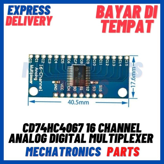 [NET-0018] CD74HC4067 16 CHANNEL ANALOG DIGITAL MULTIPLEXER 74HC4067 ...