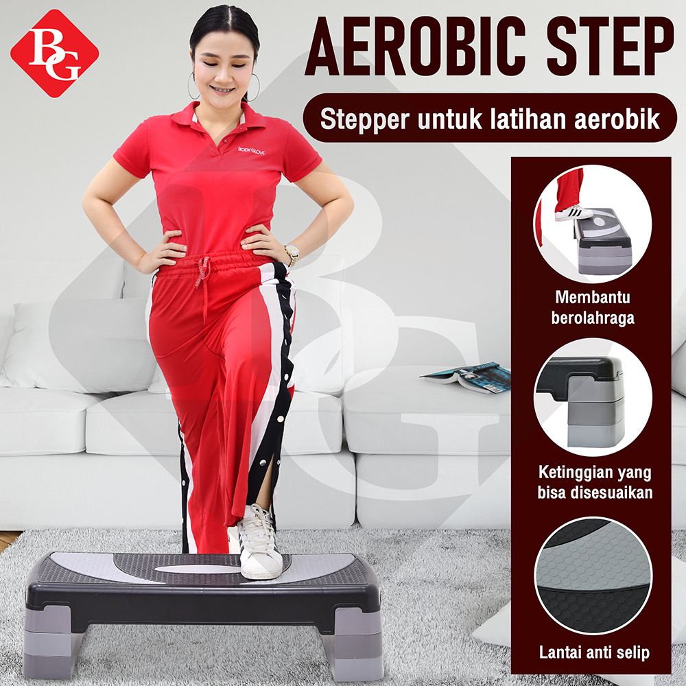 BG SPORT Aerobic Step Papan Senam Adjustable Alat Olahraga | Lazada ...