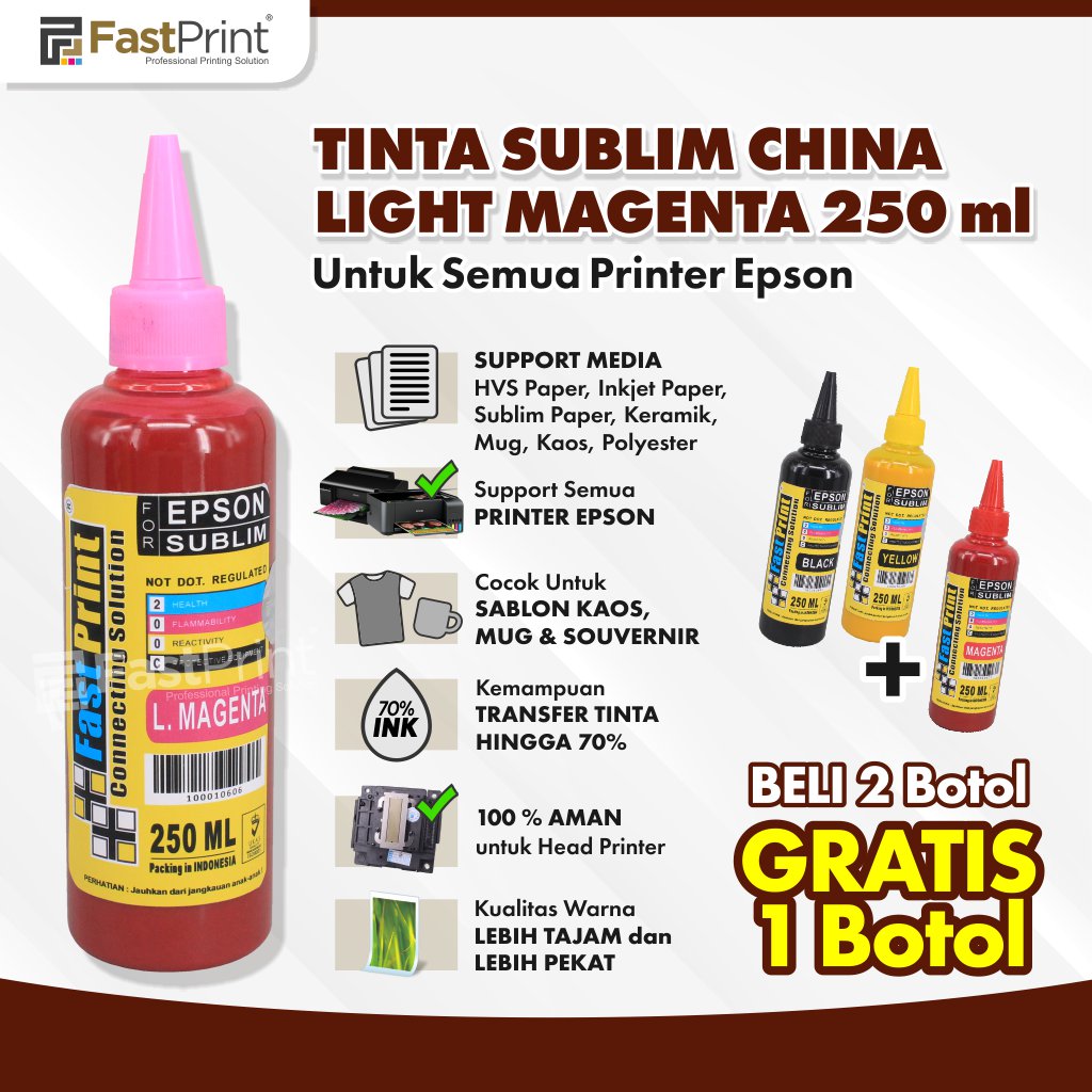 Tinta Sublim Sublime Sublimasi Epson China 250ML | Lazada Indonesia