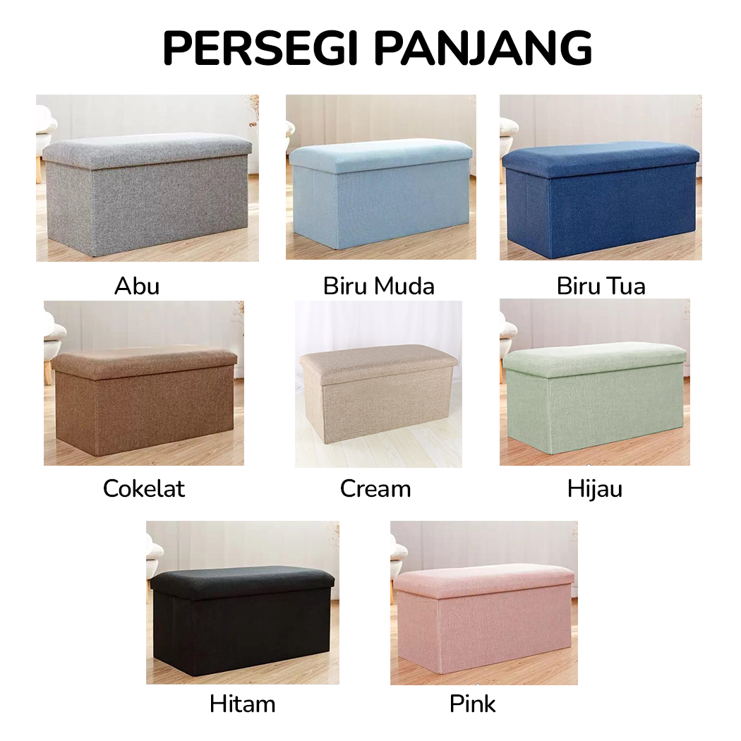Harga Grosir - Storage Box Kursi / Tempat Penyimpanan Barang Serbaguna ...