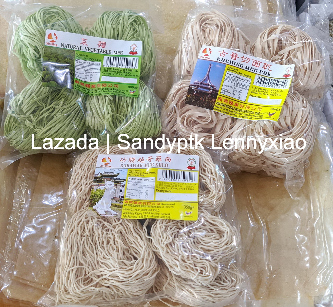 Mie Tiau Tiaw Sayur Natural Vegetable Kolo Mee Pok Vegetarian Vegan Xin ...