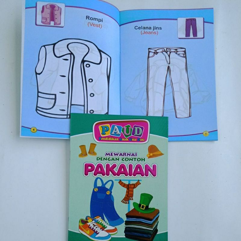 Buku Mewarnai Dengan Contoh Full Color Untuk ANAK PAUD TK AULIA Bisa ...