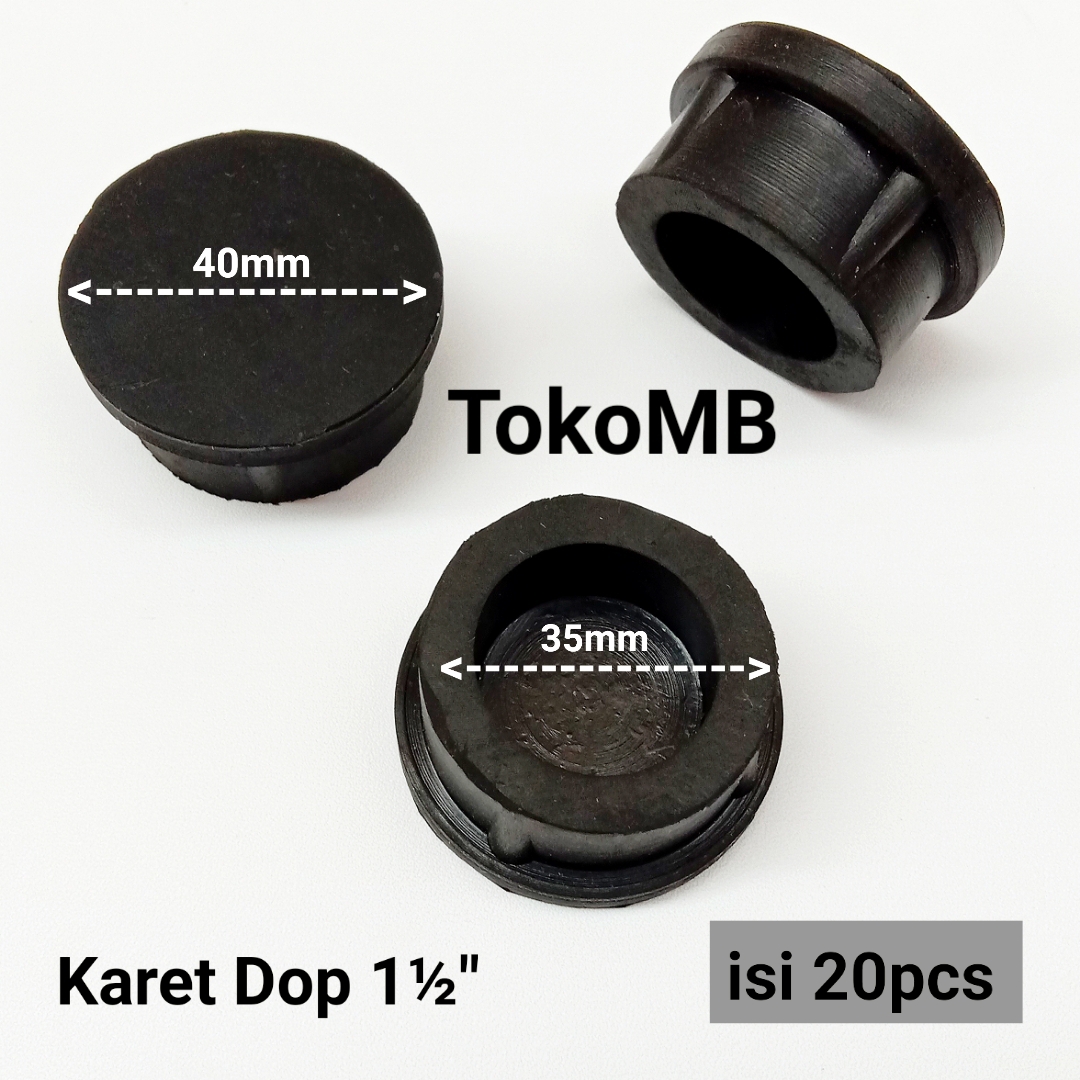 (20 pcs) Karet Dop 1 1/2 inchi / 35mm Tutup Pipa Besi Karet Kaki Kursi ...