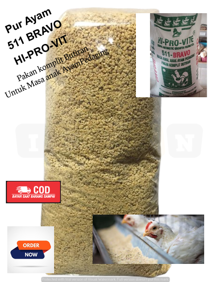 Makanan Ayam Pedaging - Voer/ Pur 511 Bravo Repack 1Kg Sampai 10Kg ...
