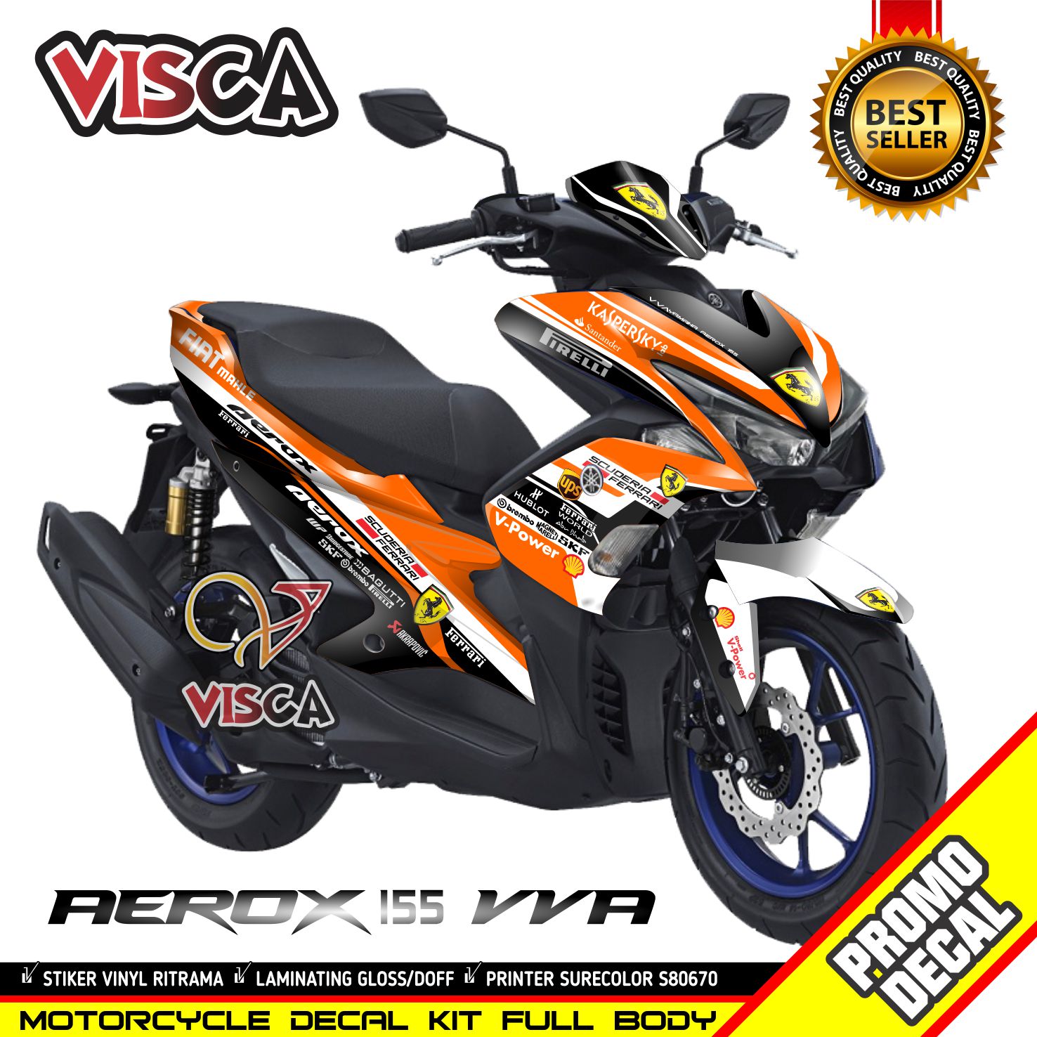 Decal Aerox 155 Old Full Body Stiker Aerox 155 Old Keren Striping Aerox ...