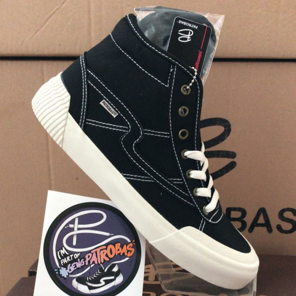 Patrobas Equip Hi Black n White | Lazada Indonesia