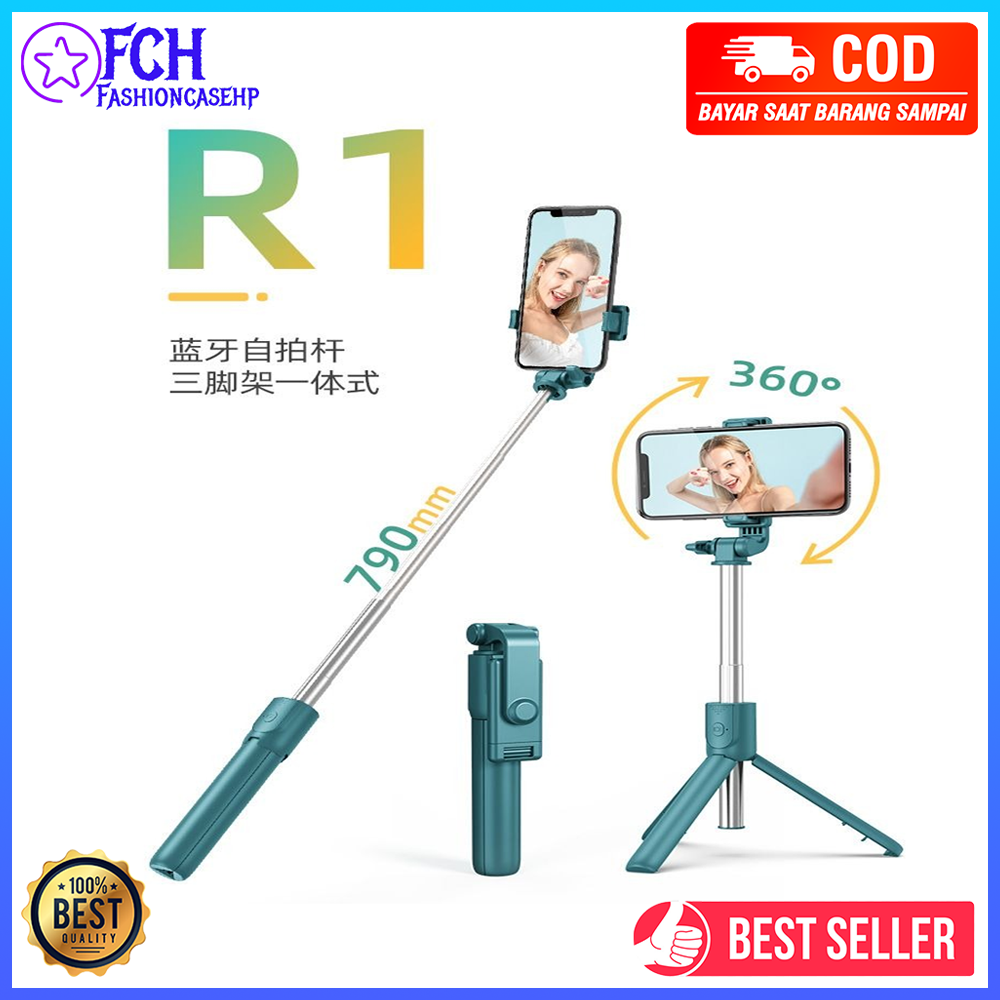 TONGSIS TRIPOD BLUETOOTH R1 3IN1 REMOTE SELFIE STICK TRIPOD 360 ...
