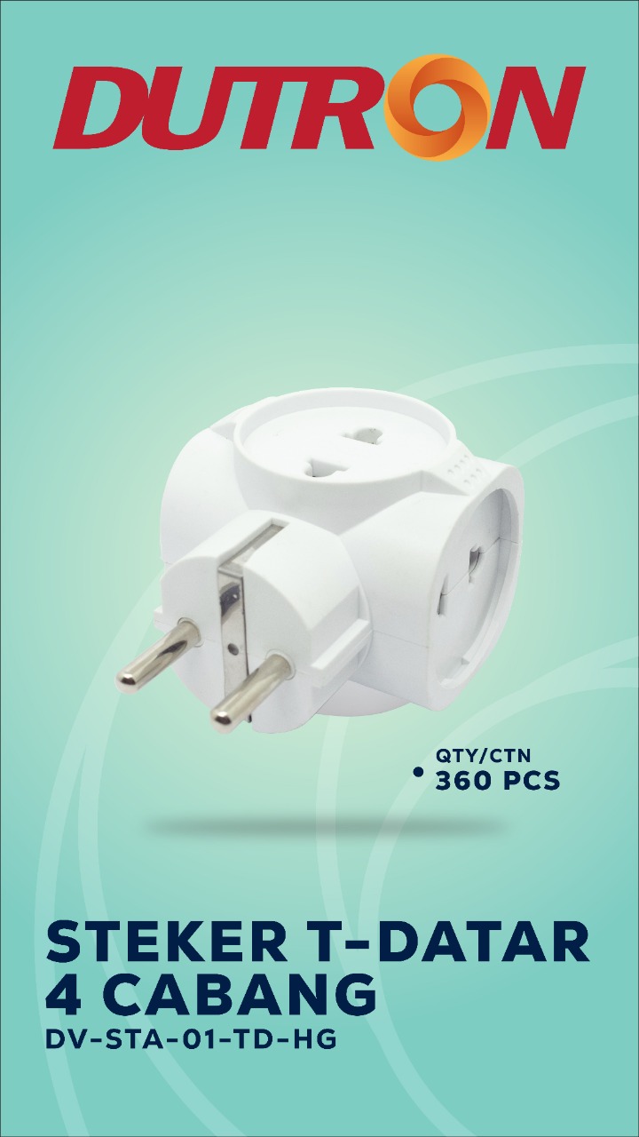 DV-STA-01-TD-HG Steker T Multi Cabang 4 T Datar DUTRON - DV-STA-01-TD ...