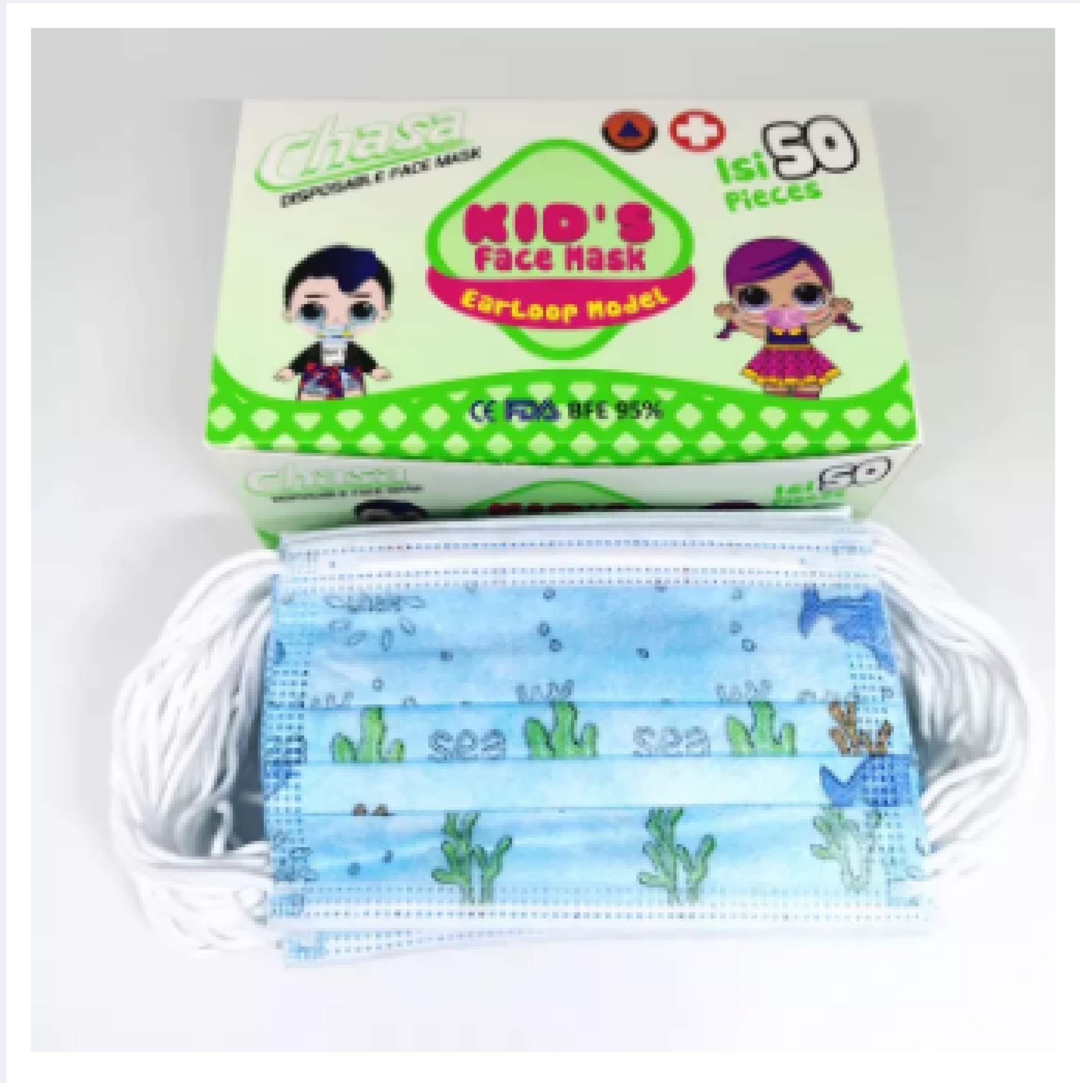 Masker anak 3 ply 50 pcs / masker anak 3 ply perempuan /masker anak ...