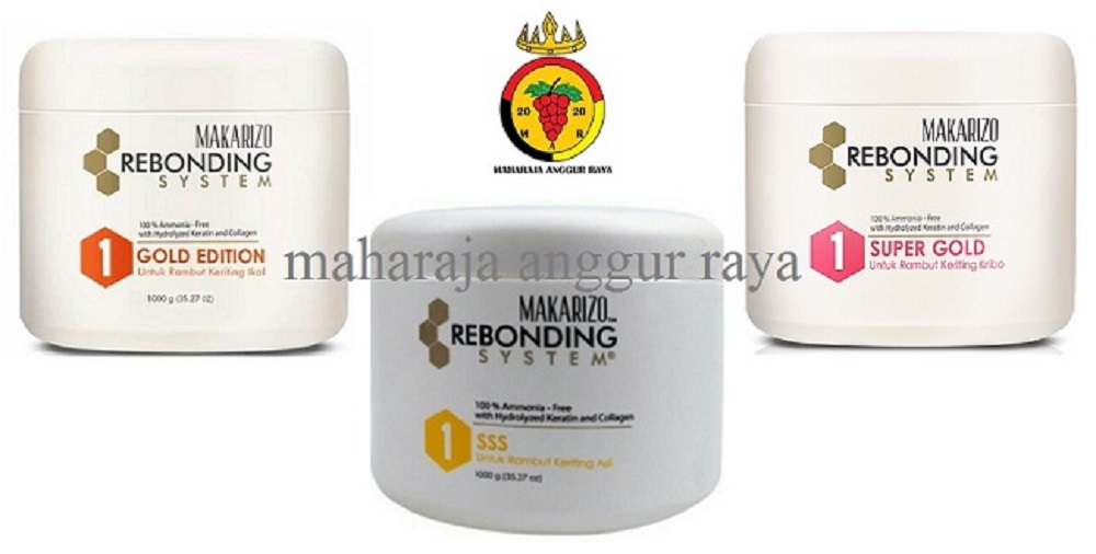 MAKARIZO Rebonding System Step 1 1000gr Pelurus Rambut/Smoothing ...