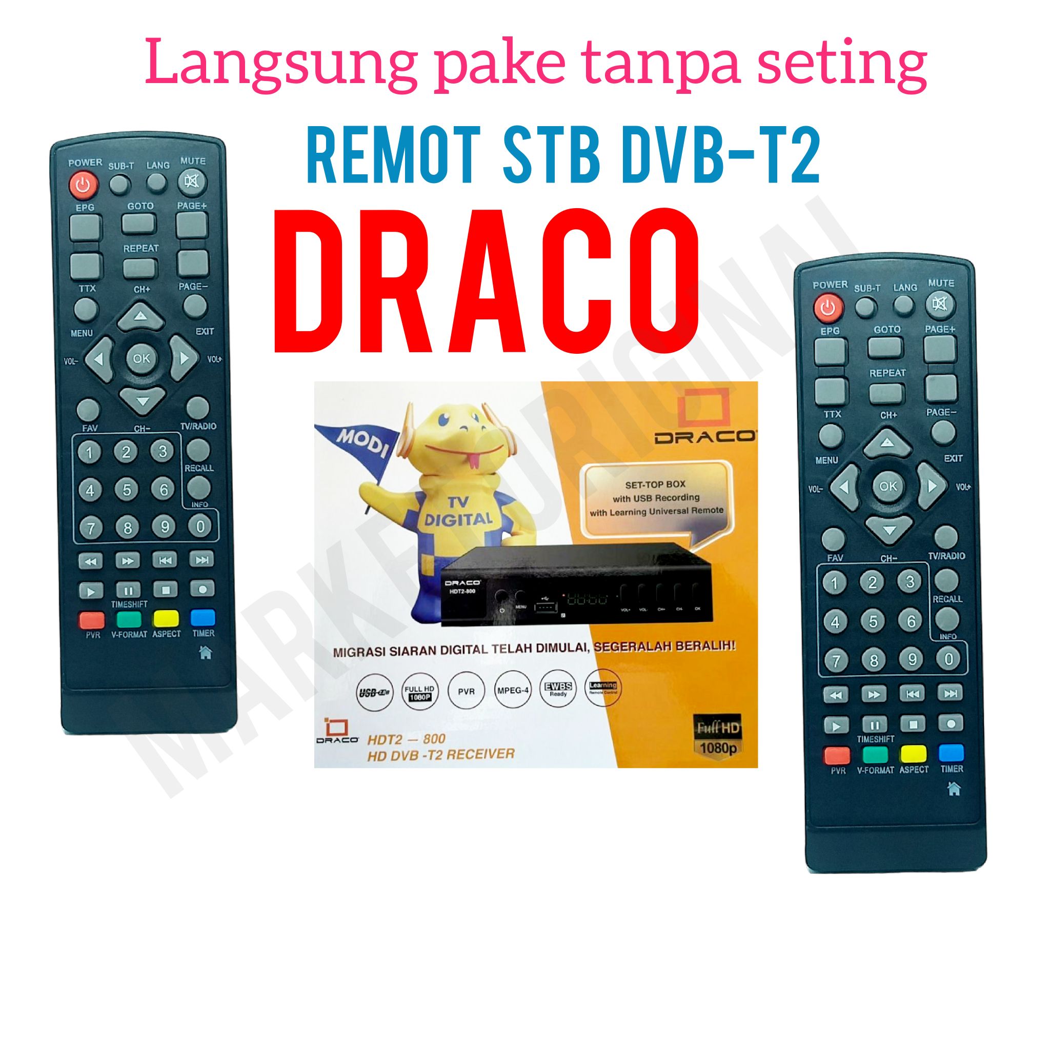 REMOT STB DRACO langsung pake tanpa seting SET TOP BOX SETBOX SETOPBOX ...