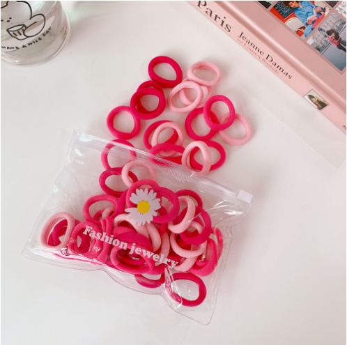 100 pcs ikat rambut donat 2.5cm kunciran rambut anak warna warni donat ...