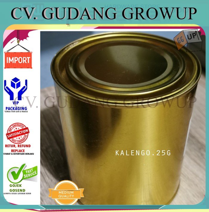 Kaleng Cat Kaleng Kosong 250 cc 0,25 liter 250 ml GOLD PREMIUM | Lazada ...