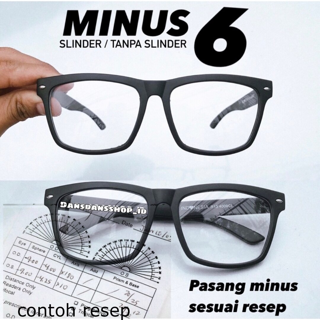 KACAMATA MINUS DAN TERIMA RESEP CUCTOM LENSA MINUS CYLINDER,KANAN KIRI ...