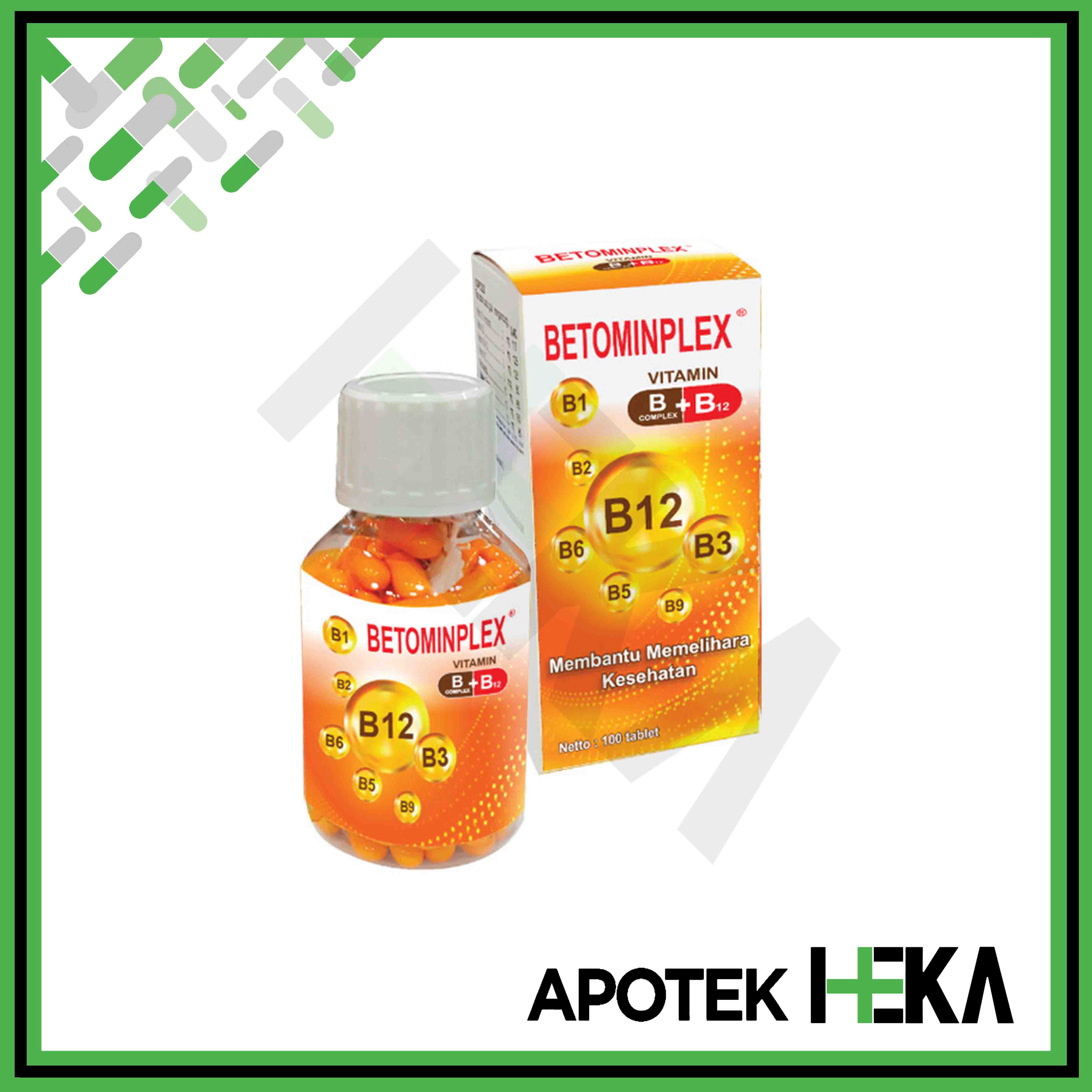 Betominplex Botol 100 Tablet Vitamin B Complex + B12 | Lazada Indonesia