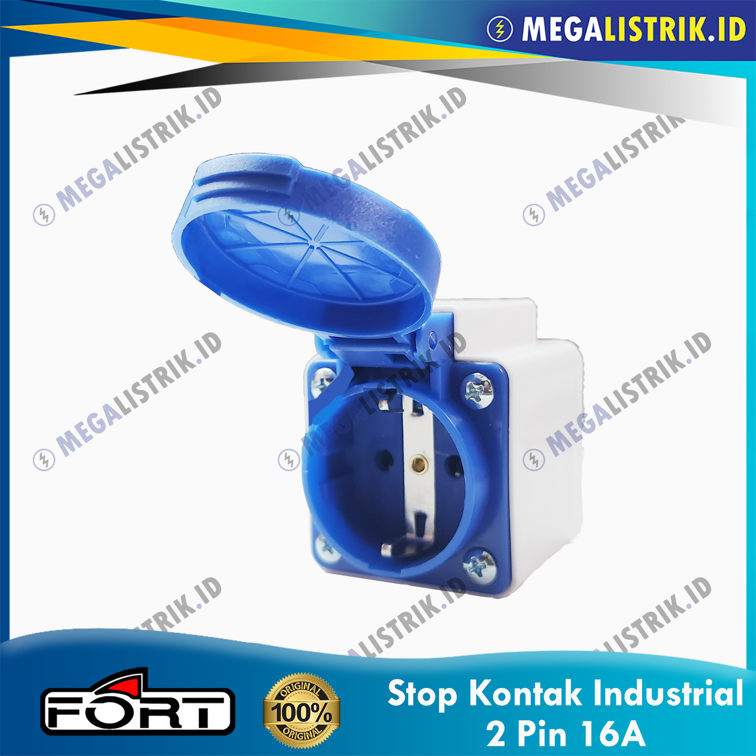 FORT STOP KONTAK INDUSTRIAL SURFACE 2 PIN 16A / WALL SOCKET GENSET ...
